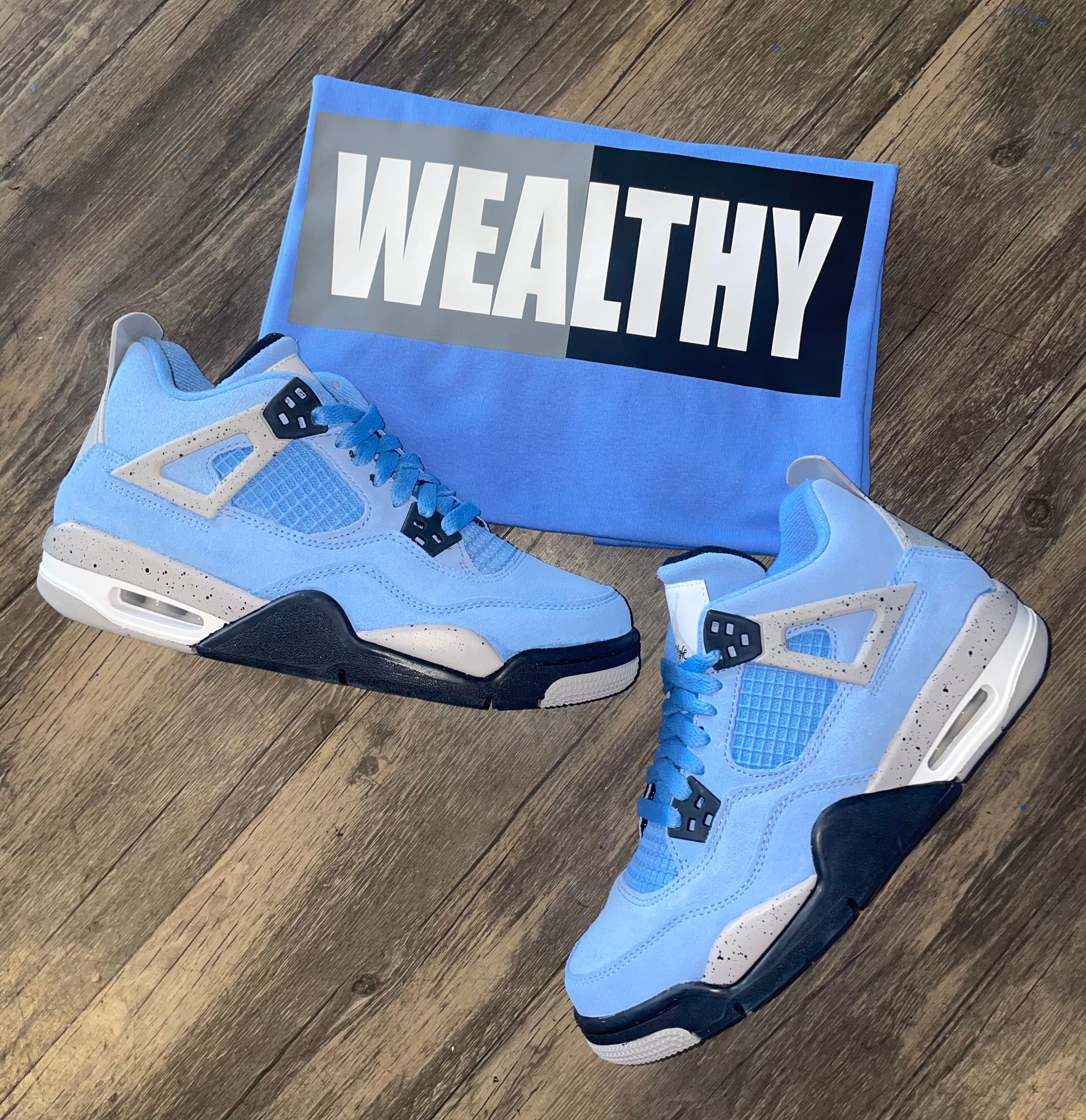 Wealthy Tee (Baby Blue/Grey/Black/White) – The Wealthy Store